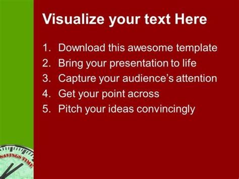 White Clock With Savings Time Business PowerPoint Templates Ppt Backgrounds For Slides