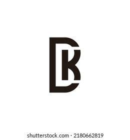 Lettre BK Ko B K contour symbole géométrique logo simple image