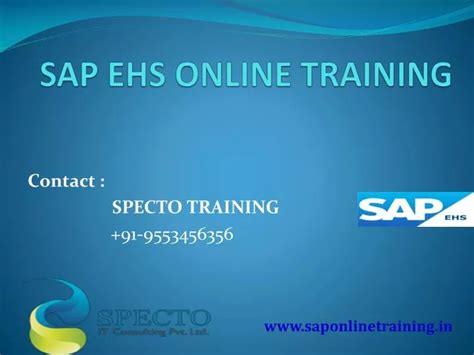 Ppt Online Training Classes On Sap Ehs Powerpoint Presentation Free