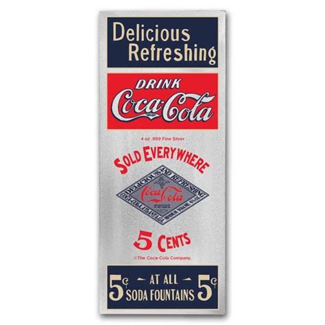 Buy Coca Cola® Vintage 4 Oz Silver Colorized Bar Apmex