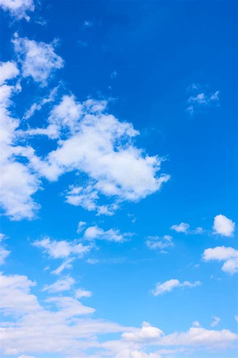 Blue Sky And Clouds Vertical Background Stock Image Image Of Calm