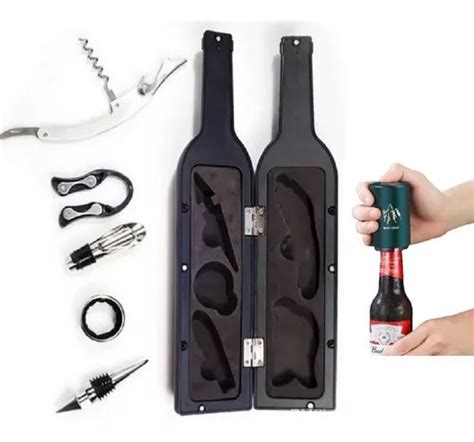 Pack Destapador Cerveza Descorchador Vino Set Sacacorcho Cuotas Sin Inter S
