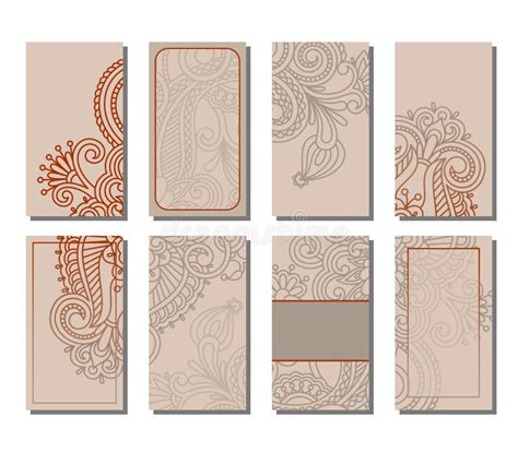Vector Set Of Greeting Or Invitation Cards Stock Vector Illustration