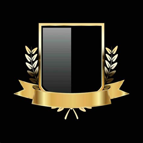 Luxury Golden Black Shield Badges And Labels Retro Vintage Heraldic