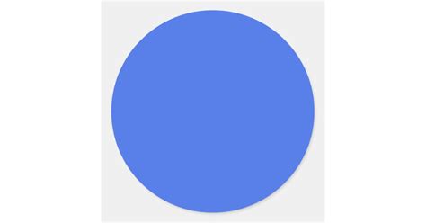 Bluetiful Solid Color Classic Round Sticker Zazzle