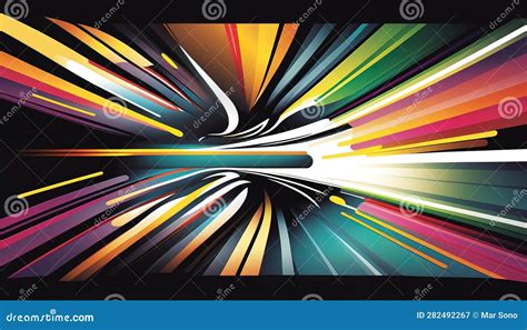 Abstract Colorful Speed Background With Lines Generate Ai Stock Image Image Of Glow