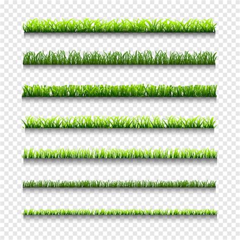 Premium Vector Grass Different Types Of Green Grass Borders