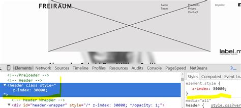 html how place the logo over the content z index is ignored