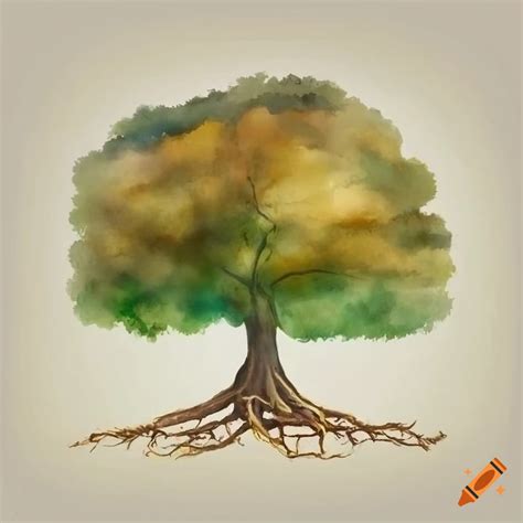 Easy Tree Drawing With Roots