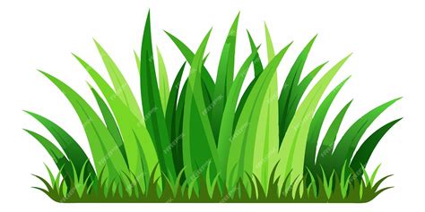 Green Grass Vector Art On White Background Premium Ai Generated Vector