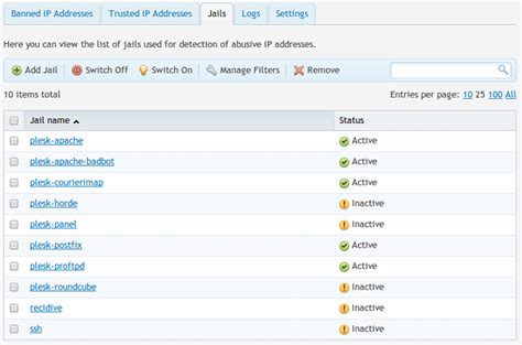 How To Enable For Fail Ban For Plesk Conetix