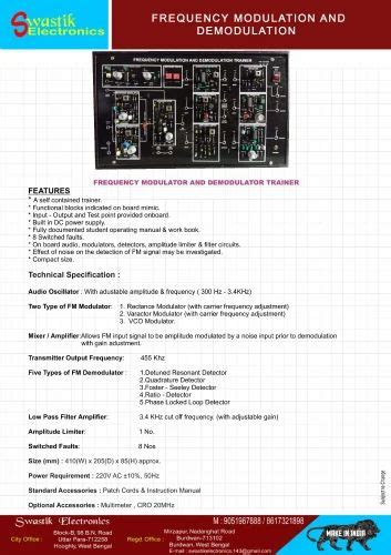 Se Digital Frequency Modulation Demodulation Trainer For Laboratory
