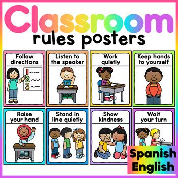 Classroom Rules Spanish And English By The Bilingual Rainbow Tpt