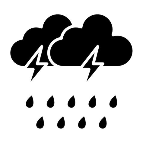 Premium Vector Rain Storm Icon