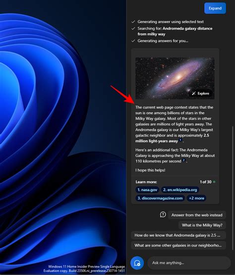 how to use windows copilot with clipboard to expand explain summarize