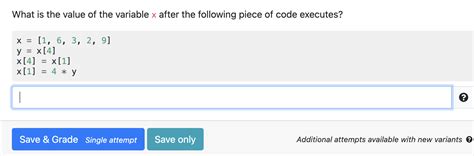 Solved What Is The Value Of The Variable X After The Chegg Com