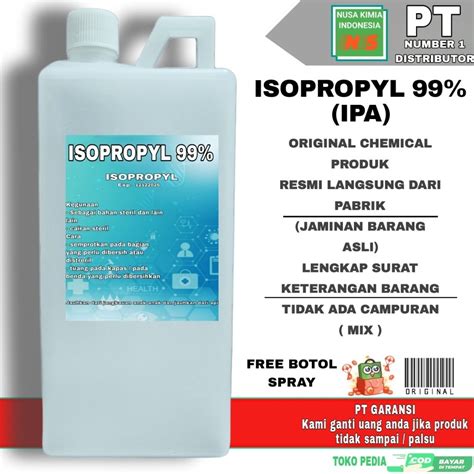 Jual ALKOHOL ISOPROPYL 99 1 LITER ISOPROPYL ISOPROPIL Shopee
