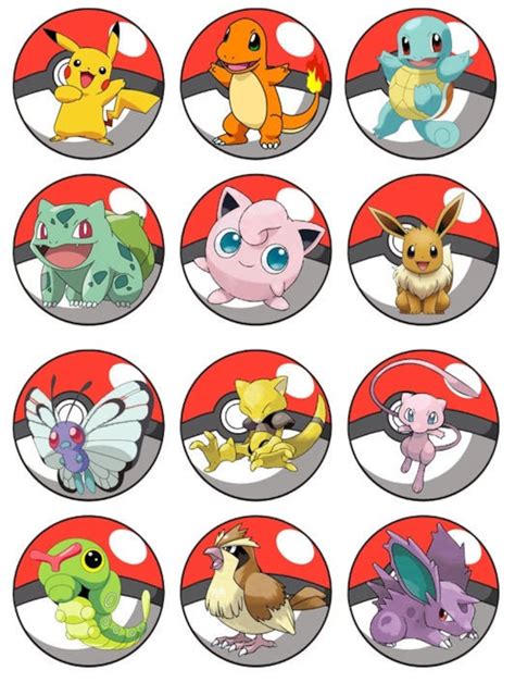 Printable Pokemon Cupcake Toppers Printable Templates Online By Paul
