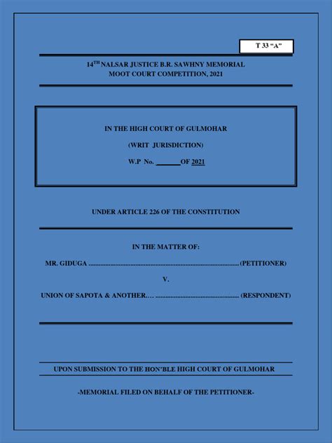 Nalsar Pdf Writ Justice