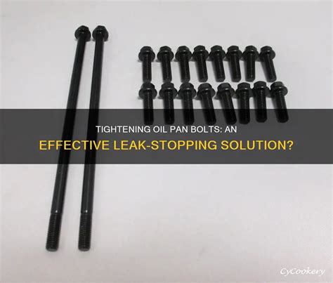 Tightening Oil Pan Bolts An Effective Leak Stopping Solution Cycookery