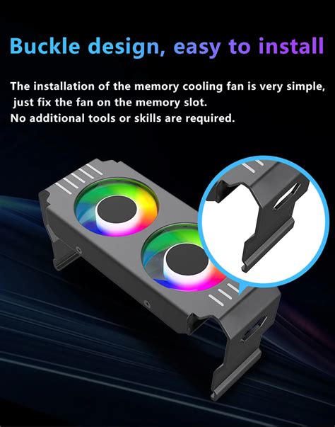 Ice Whale D50 Ram Heatsink Dual 5020 Fans Argb Light Synchronous Memory