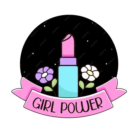 Premium Vector Girl Power Sticker Illustration Vector