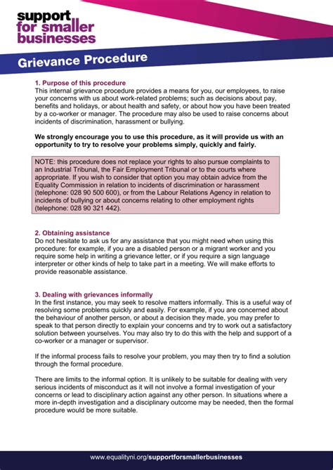 Model Grievance Procedure