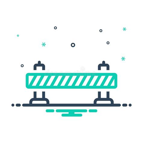 Mix Icon For Barrier Inhibition And Safety Stock Vector Illustration Of Logo Impediment