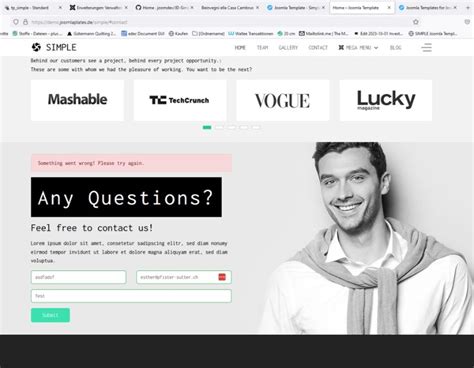 GelÖst Simple Template Contact Form Does Not Work Kunena