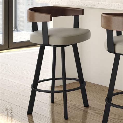 Reviews For Amisco Lars 26 In Beige Faux Leather Black Metal Brown