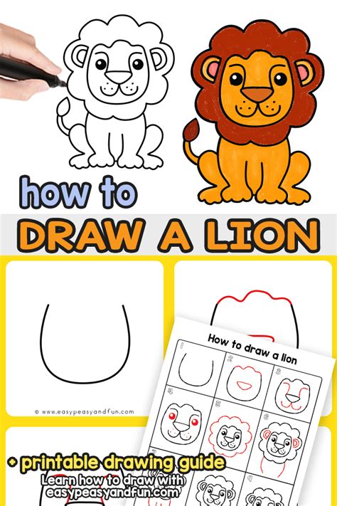 How To Draw A Lion Step By Step Drawing Guide Artofit