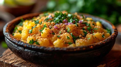 Premium Photo Brazilian Farofa Toasted Cassava Flour Mixture With A Meal