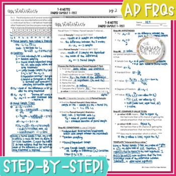 AP Statistics Notes Hypothesis Test For A Paired Sample T Test Significance