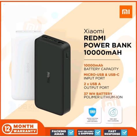 Jual Xiaomi Redmi Powerbank Mah Power Bank Garansi Resmi Xiaomi Indonesia Shopee Indonesia