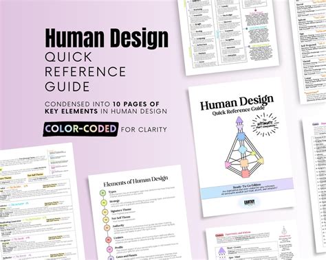 Human Design Quick Reference Guide Cheat Sheet Digital Download Etsy