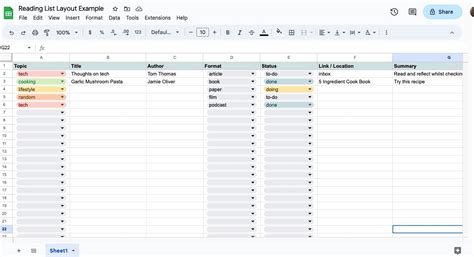 How To Keep Track Of Your Reading List With Google Sheets