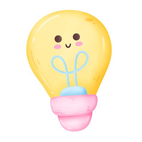 Cute Light Bulb Cartoon Illustration 27707027 Png