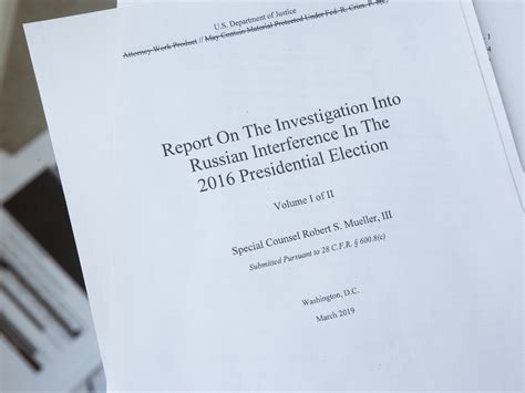 Highlights From The Mueller Report Annotated Wbur