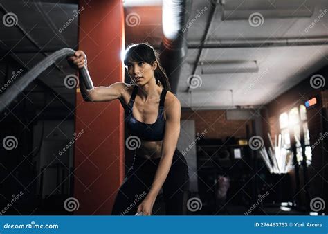 Tente Muito Todos Os Dias Uma Jovem Que Faz Treino Pesado Na Academia
