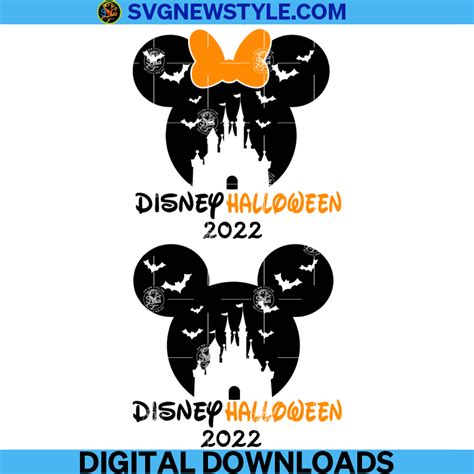 Mickey Minnie Halloween Svg Png Dxf Eps Clipart Cut File Cricut File