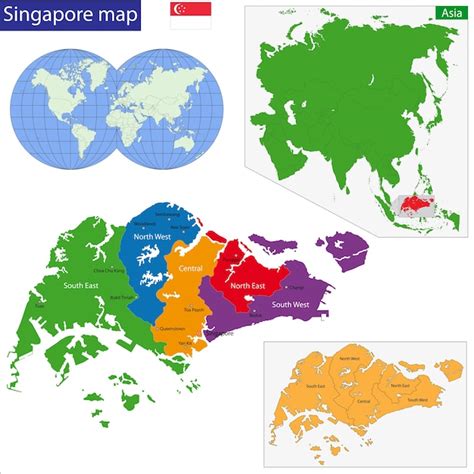 Premium Vector Singapore Map
