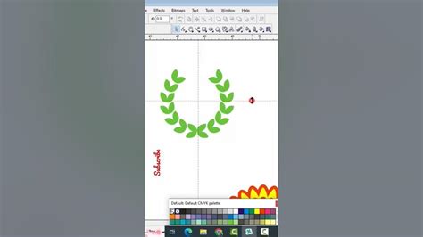 Leaf Design In Coreldraw Shorts Coreldraw Youtube
