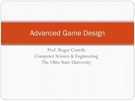 Ppt Advanced Game Design Powerpoint Presentation Free Download Id