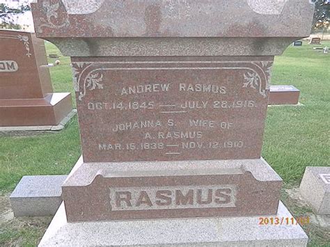 Andrew Rasmus 1845 1916 Find A Grave Memorial
