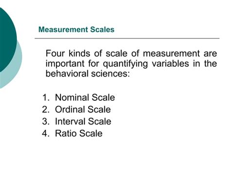 Sources Of Error And Scales Of Measurement