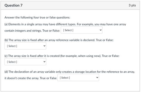 Solved Answer The Following Four True Or False Questions Chegg