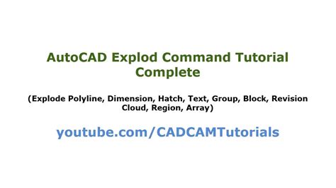 AutoCAD Explode Command Tutorial Complete Explode Block Array Group