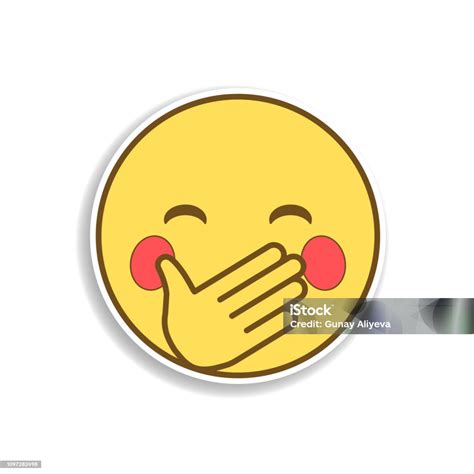 Maintenez Une Icône Dautocollant De Couleur Emoji Rire Élément Demoji