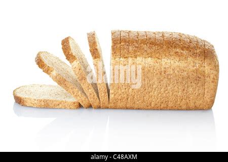 Sliced Brown Bread Path Isolated Stock Photo Alamy