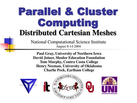 PPT Parallel Cluster Computing Distributed Cartesian Meshes PowerPoint Presentation ID